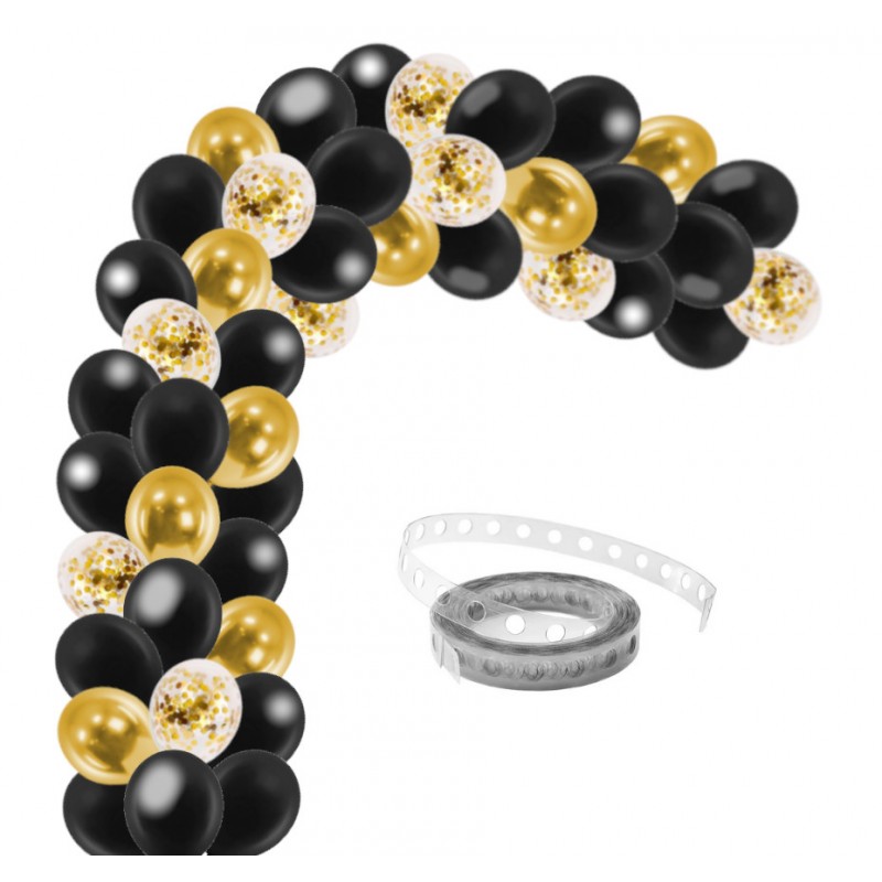 Girlanda balonowa czarno złota